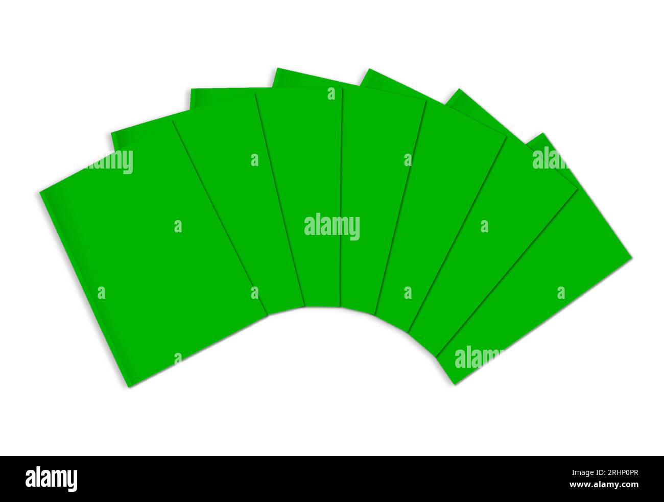 Green magazine blank template for presentation layouts and design. 3D ...