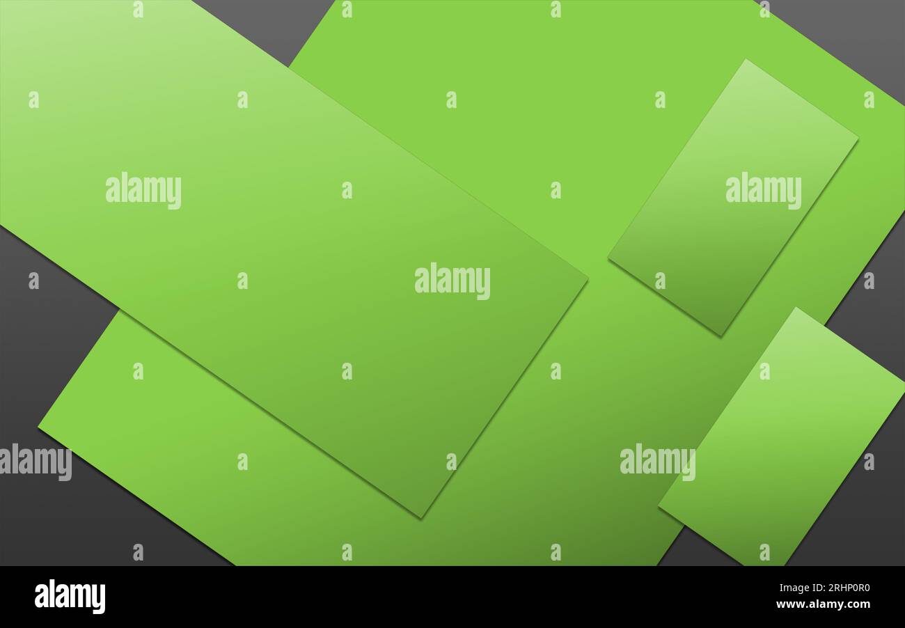 Green promotional paper blank template for presentation layouts and ...