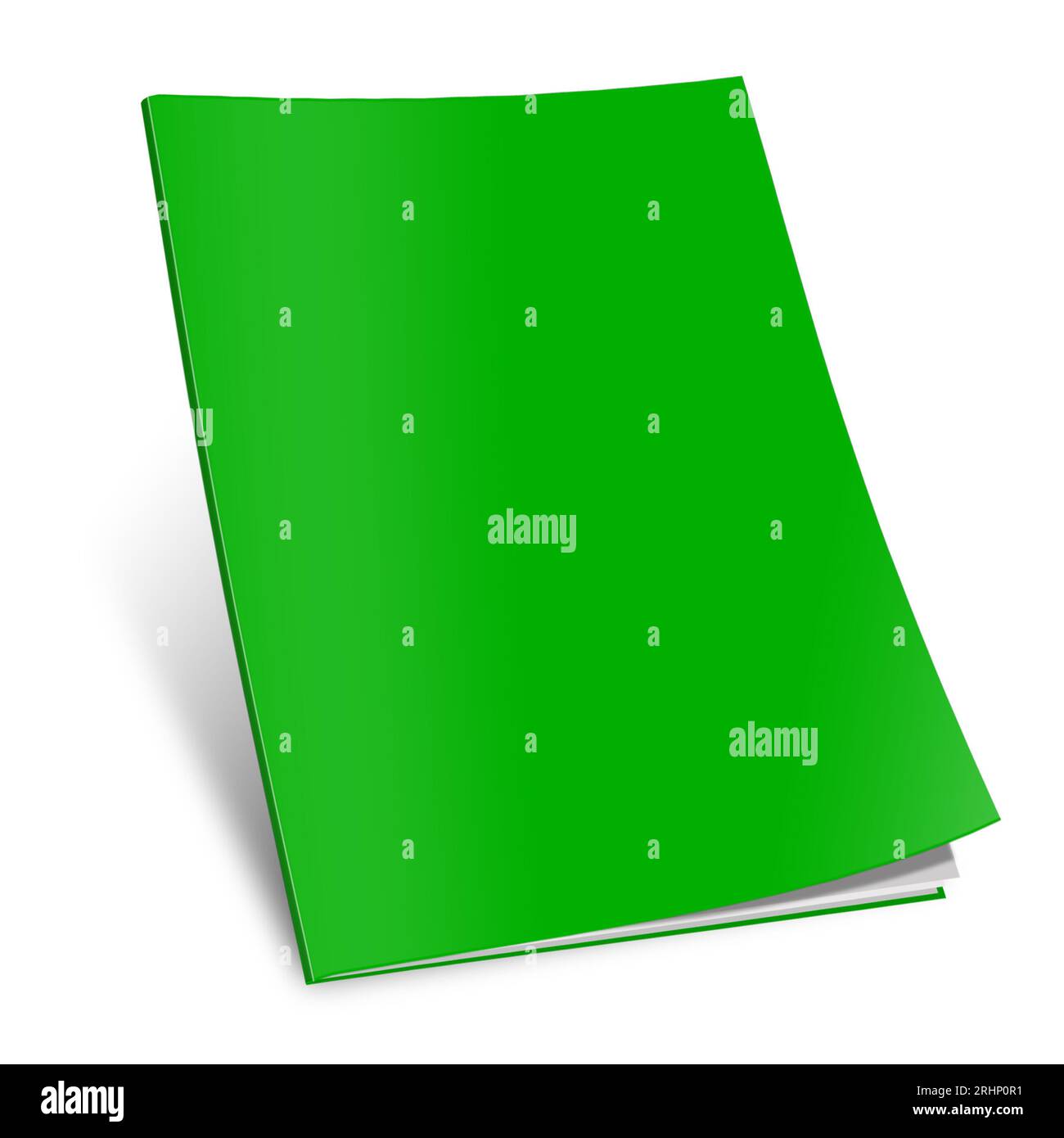Green magazine blank template for presentation layouts and design. 3D ...