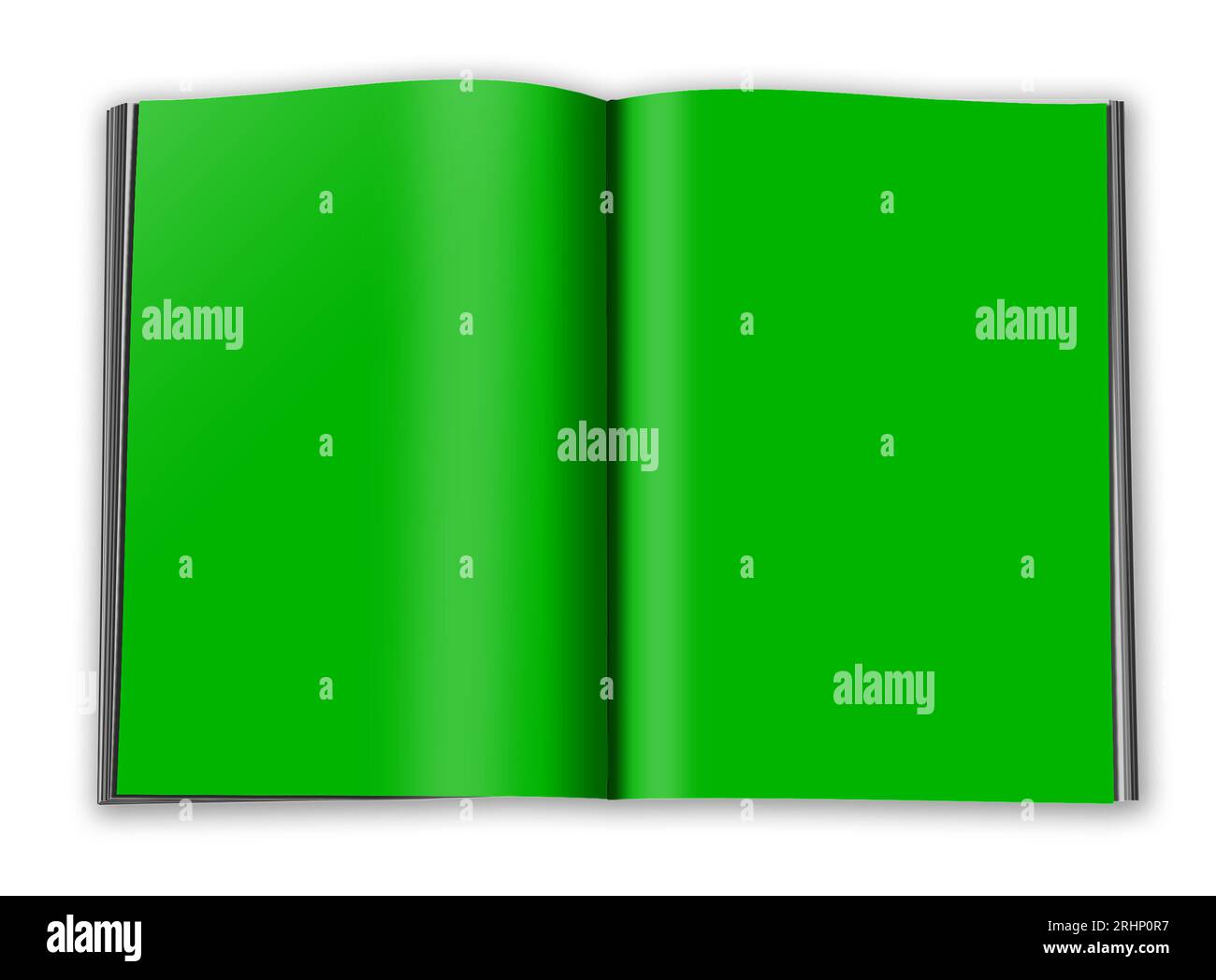 Green magazine blank template for presentation layouts and design. 3D ...
