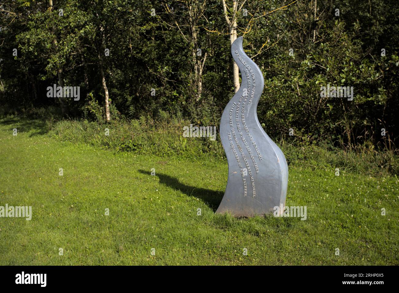 One of the flame like steel sculptures by Bernadette Hughes on Sutton ...