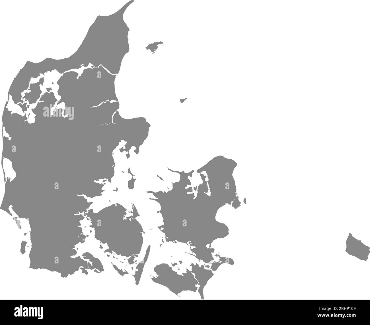 GRAY CMYK color map of DENMARK Stock Vector Image & Art - Alamy
