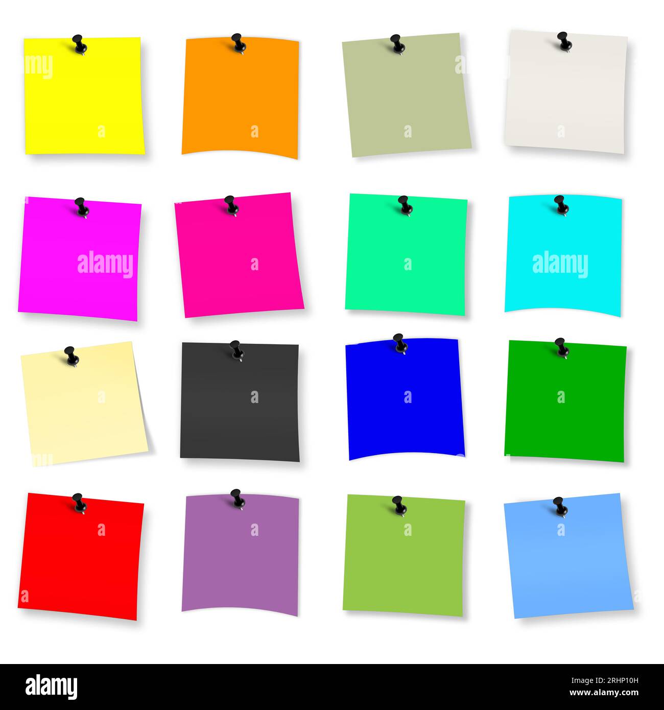 Sixteen Stickie Note blank template for presentation layouts and design ...