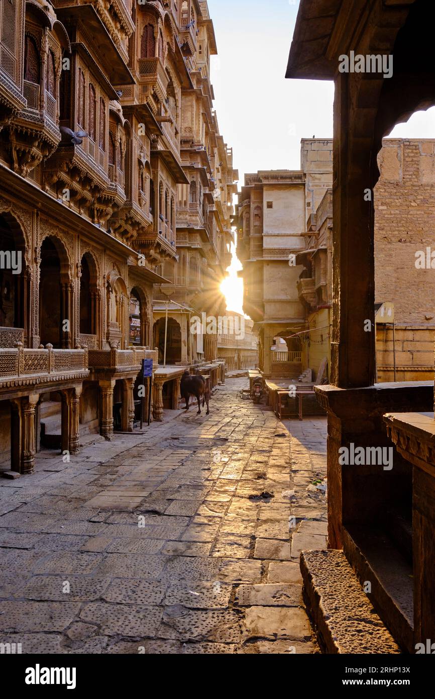 India, state of Rajasthan, Jaisalmer, Patwah-ki-haveli date of the ...