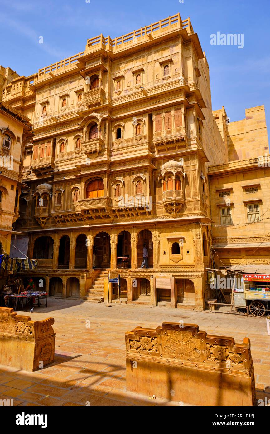 India, state of Rajasthan, Jaisalmer, Patwah-ki-haveli date of the ...