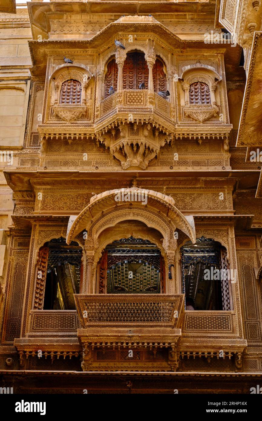India, state of Rajasthan, Jaisalmer, Patwah-ki-haveli date of the ...