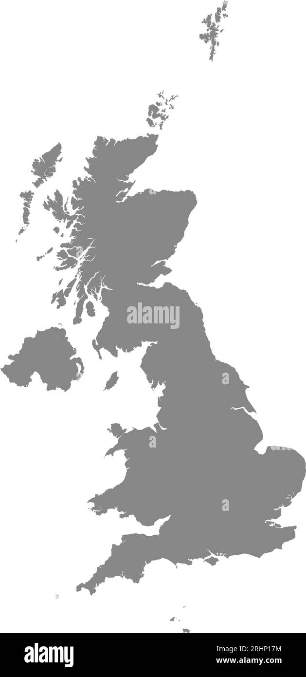 GRAY CMYK color map of UNITED KINGDOM Stock Vector Image & Art - Alamy