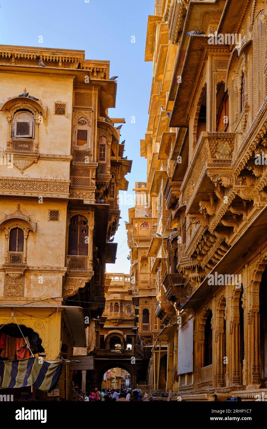 India, state of Rajasthan, Jaisalmer, Patwah-ki-haveli date of the ...