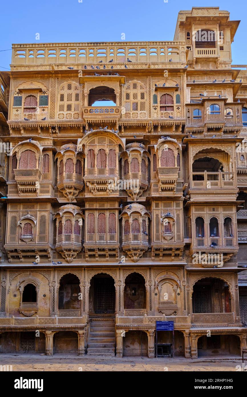 India, state of Rajasthan, Jaisalmer, Patwah-ki-haveli date of the ...