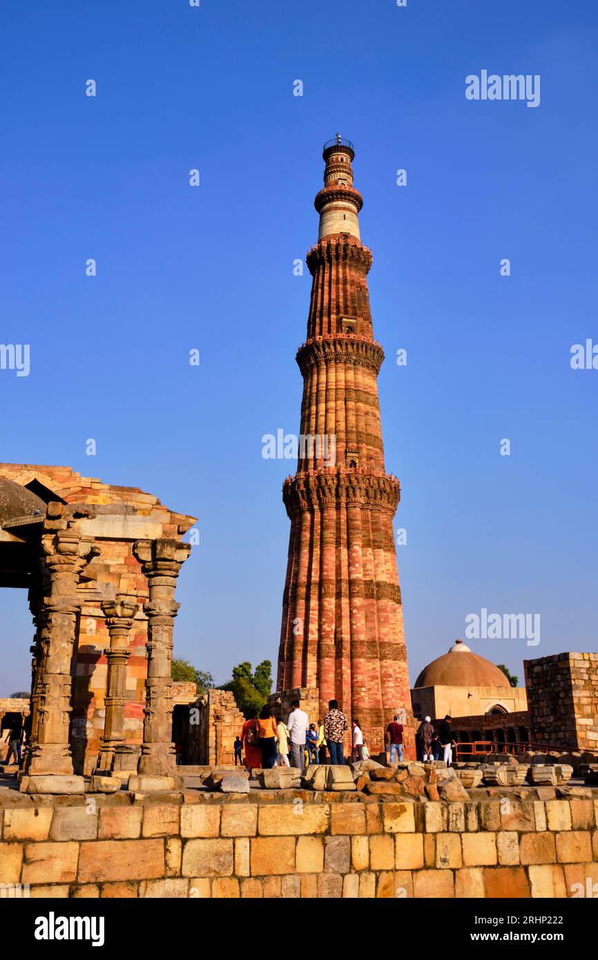 India, New Delhi, Delhi, Qutb Minar site listed as World Heritage by ...