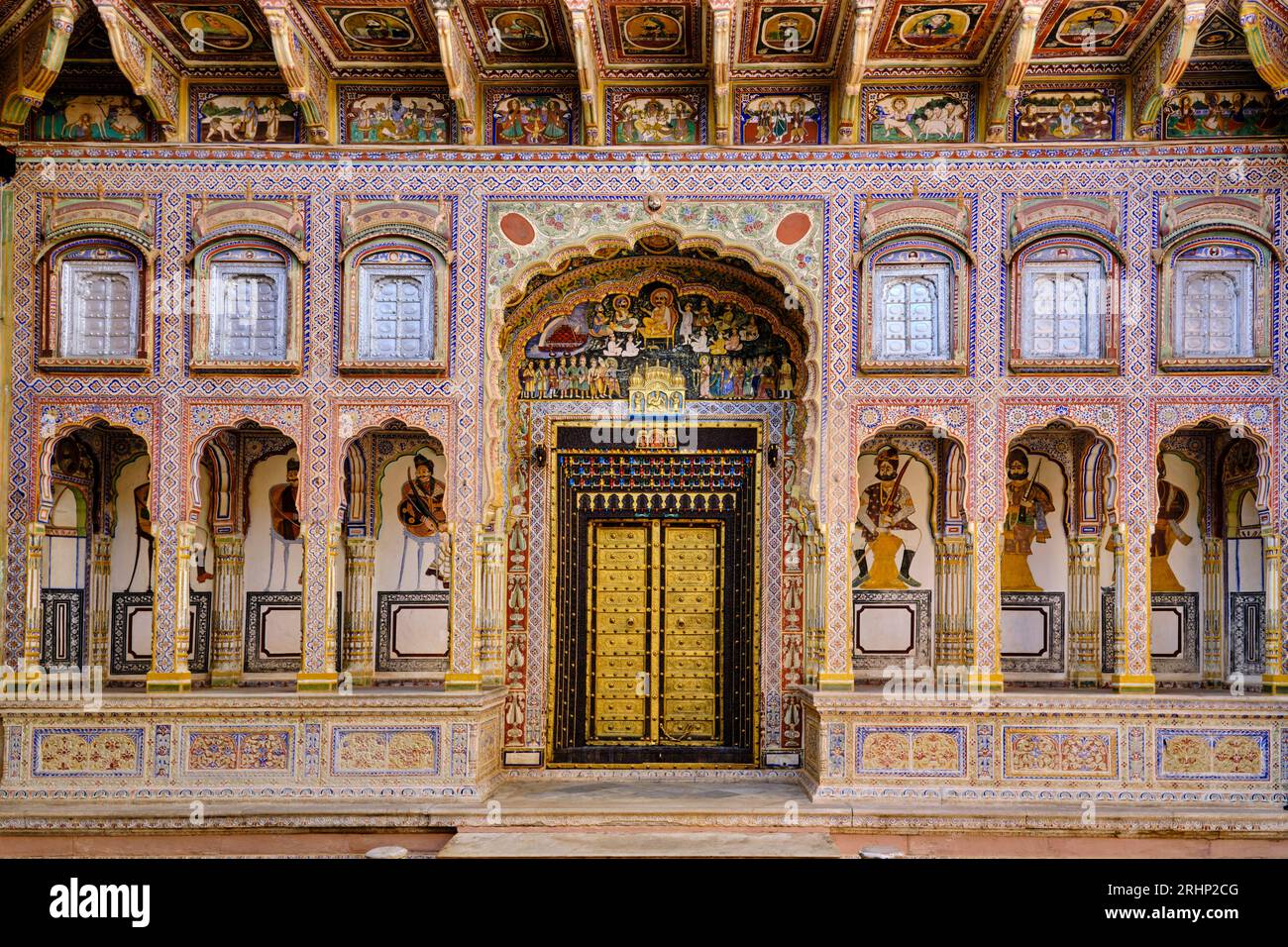 India, Rajasthan, Shekhawati, Nawalgarh, the Podar Haveli built in 1902 ...