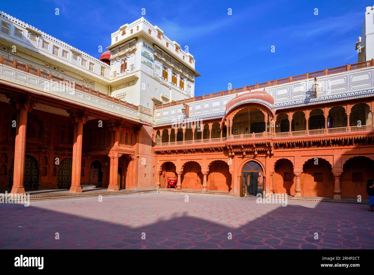 India, state of Rajasthan, Bikaner, Fort Junagarh built in red ...