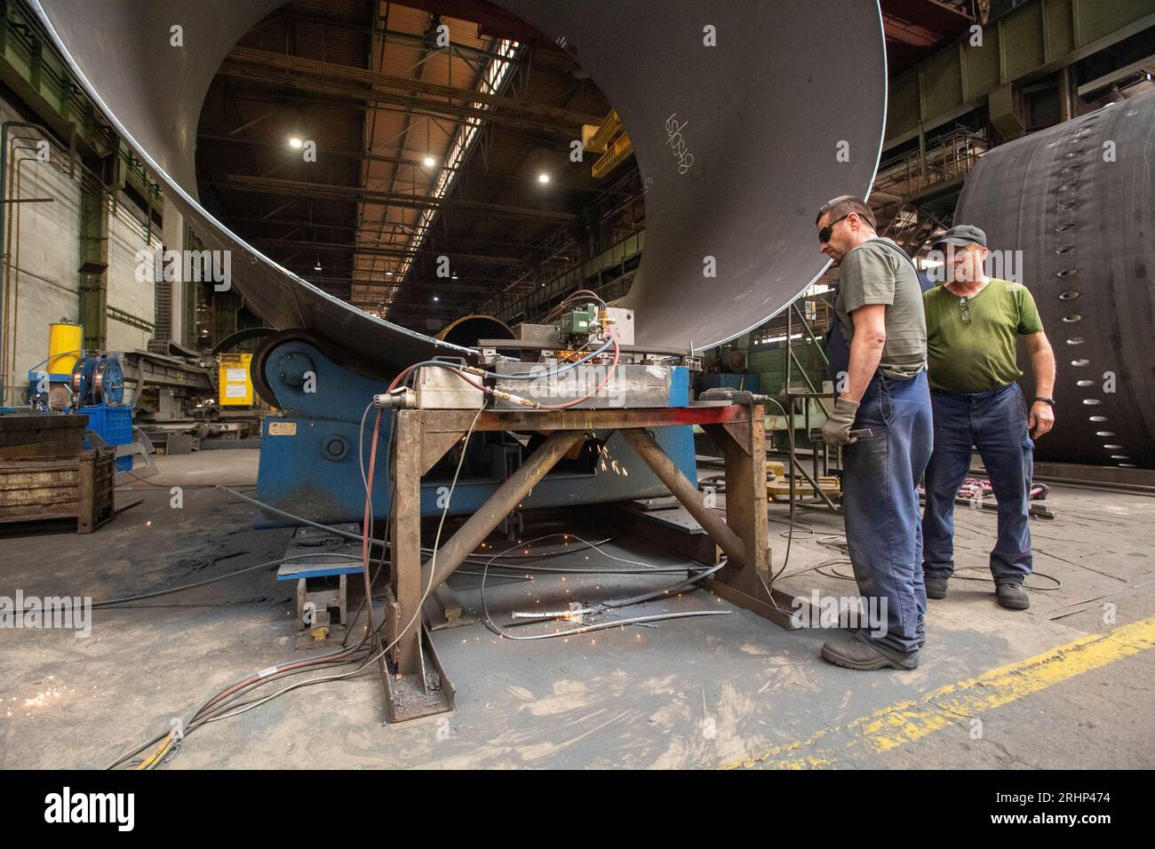 Siag plant, which manufactures tubes for wind power plants in Chrudim ...