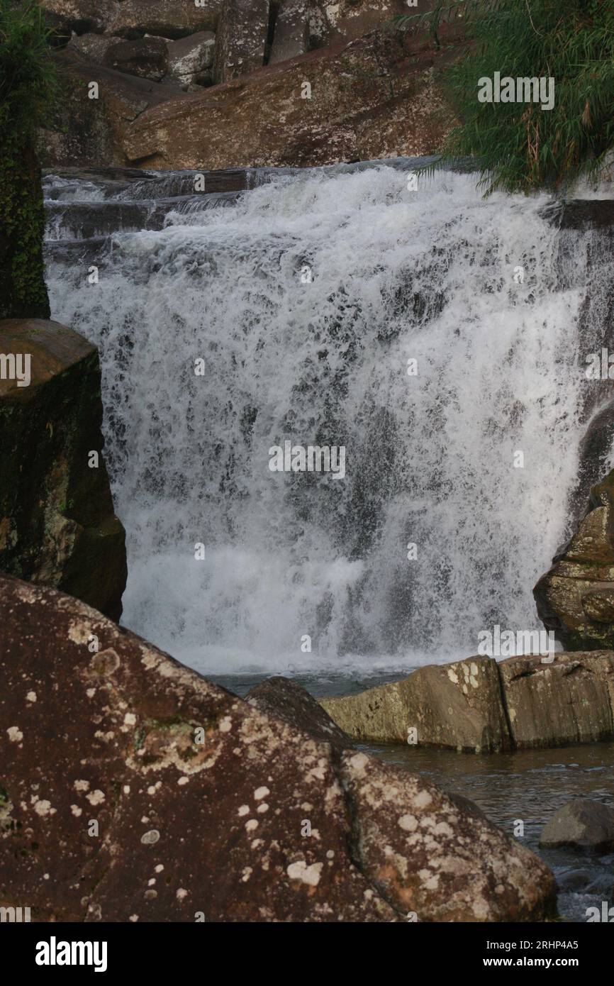 Waterfalls are natural geological formations where water flows over a ...