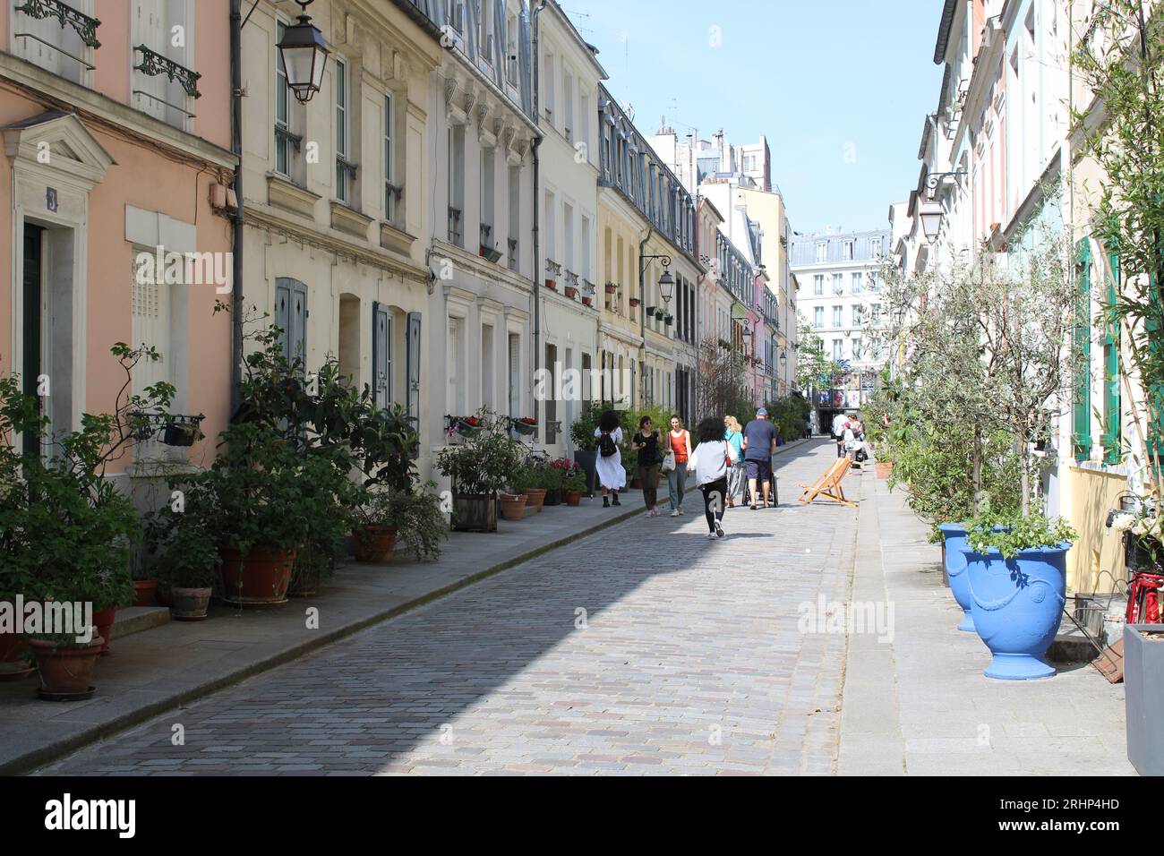 A walk through a colourful street Stock Photo - Alamy