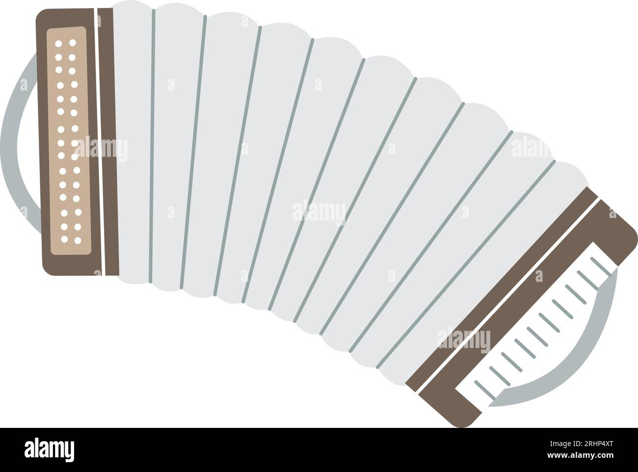 Accordion. Musical instruments silhouette. Vector illustration Stock ...