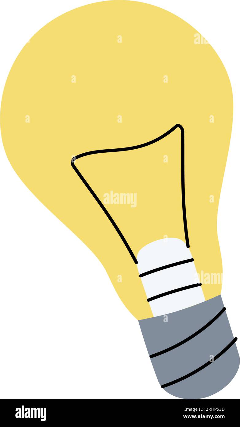 Light bulb, creative thinking, school supplies. Back to school. Vector ...