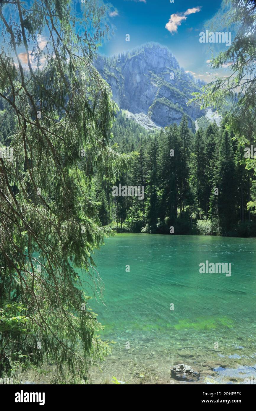 Lake of Tovel in Val di Non, Northern Italy Stock Photo - Alamy