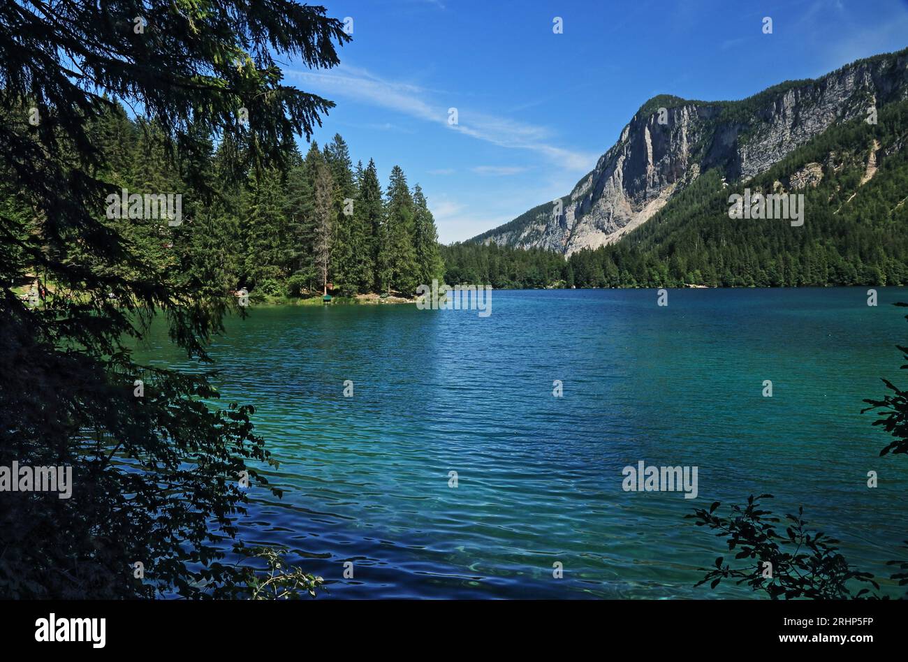 Lake of Tovel in Val di Non, Northern Italy Stock Photo - Alamy