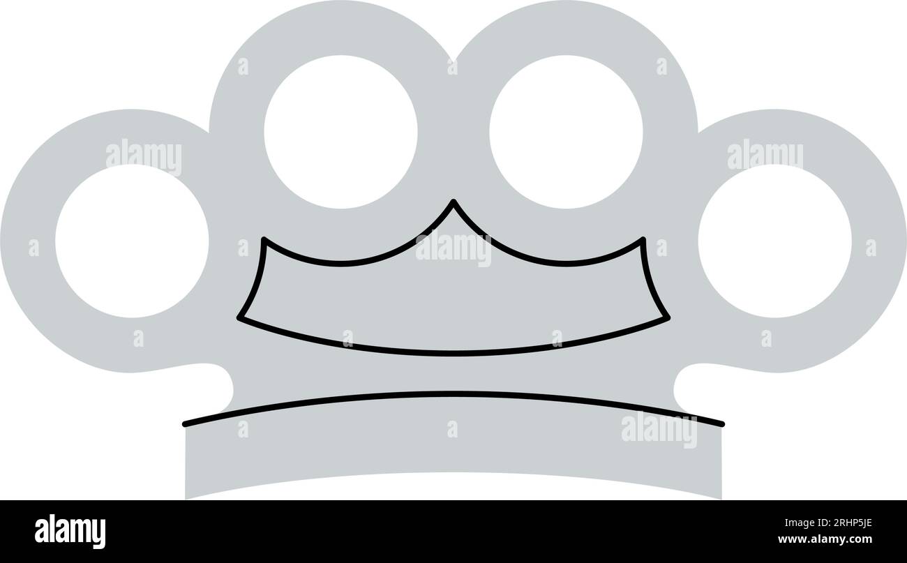 Knuckle duster. Metal brass knuckle for fist. Vector illustration Stock ...