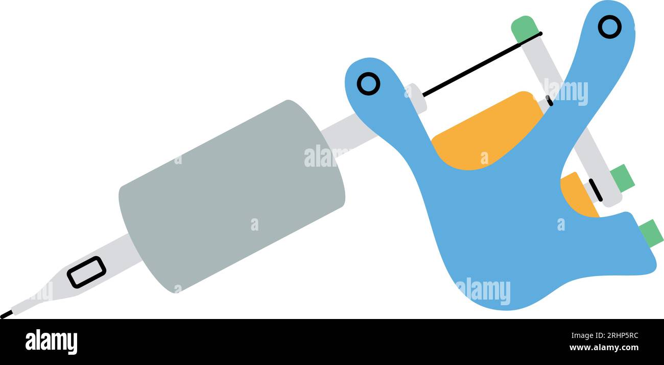 Professional tattoo machine. Tattoo machine. Vector illustration Stock ...