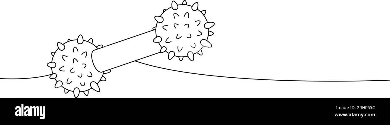 Dog tug, dog chew toy one line continuous drawing. Animals accessories ...