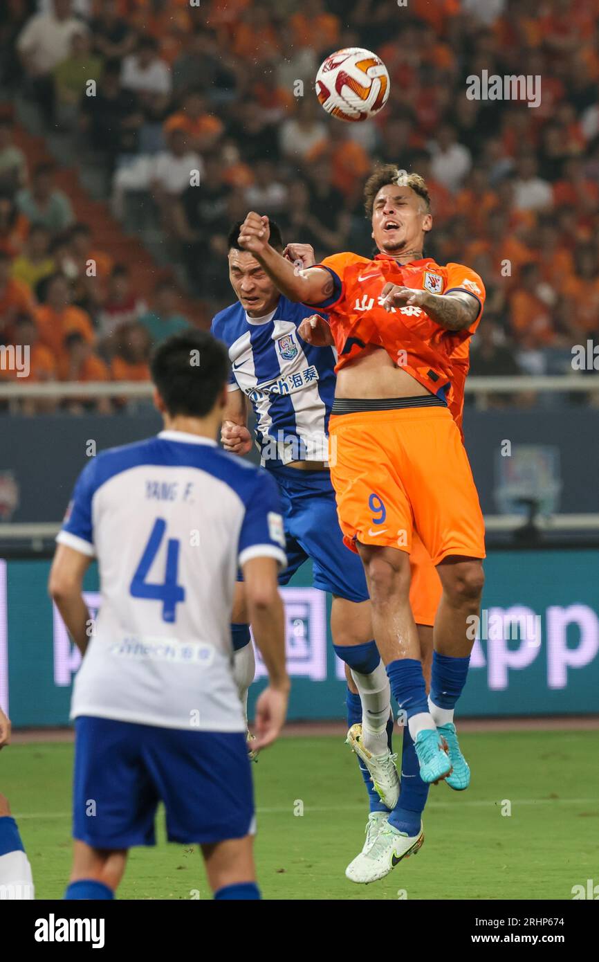 Jinan, China's Shandong Province. 18th Aug, 2023. Cryzan (R) of ...