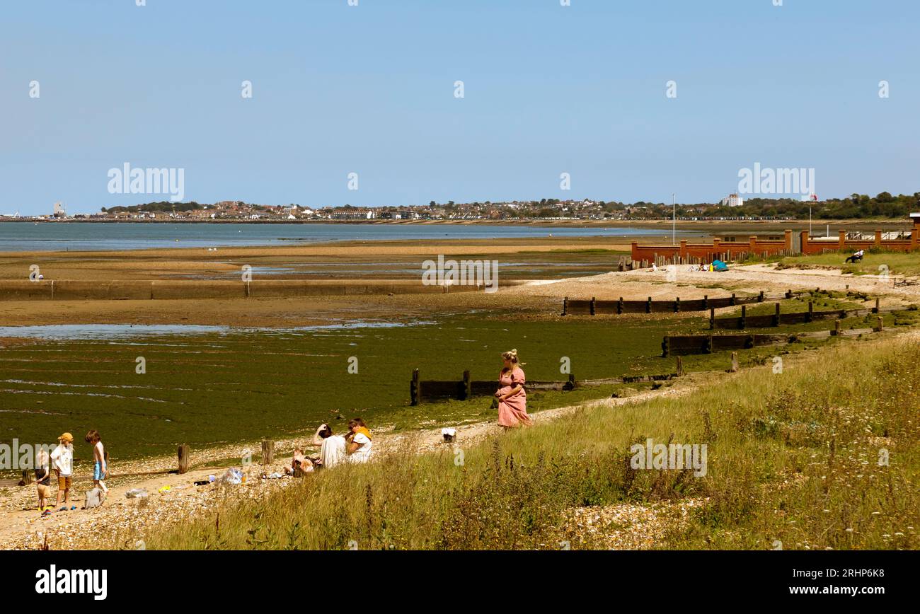 View of Whitstable from Leysdown-on-sea, on the Isle of Sheppey, Kent ...