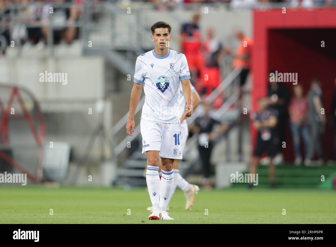Trnava, Slovakia. 17th Aug, 2023. Filip Marchwinski of Lech Poznan seen ...