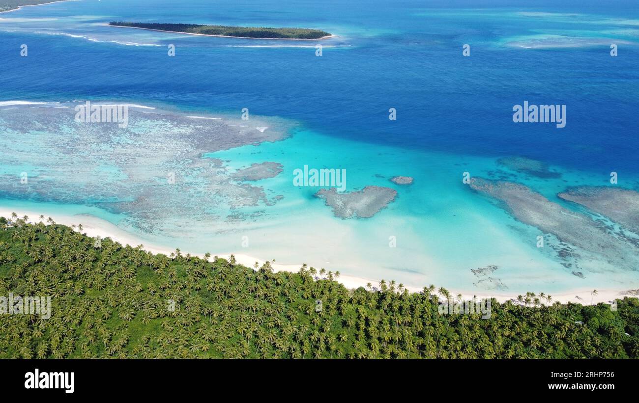 Aerial views of different islands in the Kingdom of Tonga Stock Photo ...