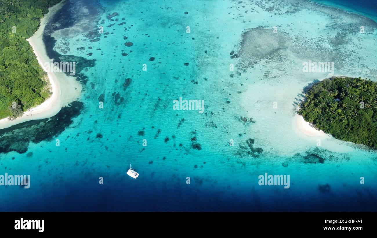 Aerial views of different islands in the Kingdom of Tonga Stock Photo ...