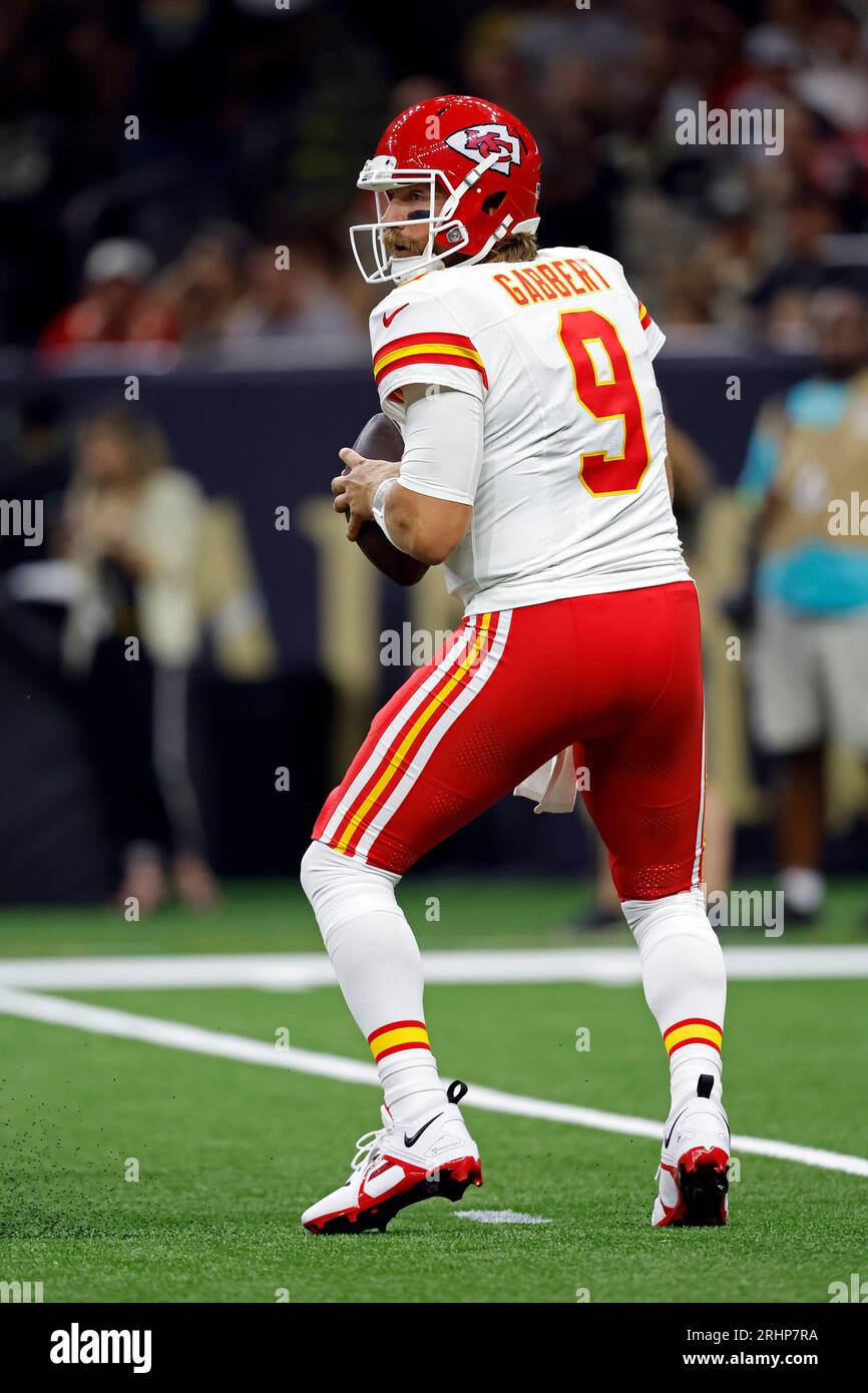 Kansas City Chiefs quarterback Blaine Gabbert (9) during an NFL ...