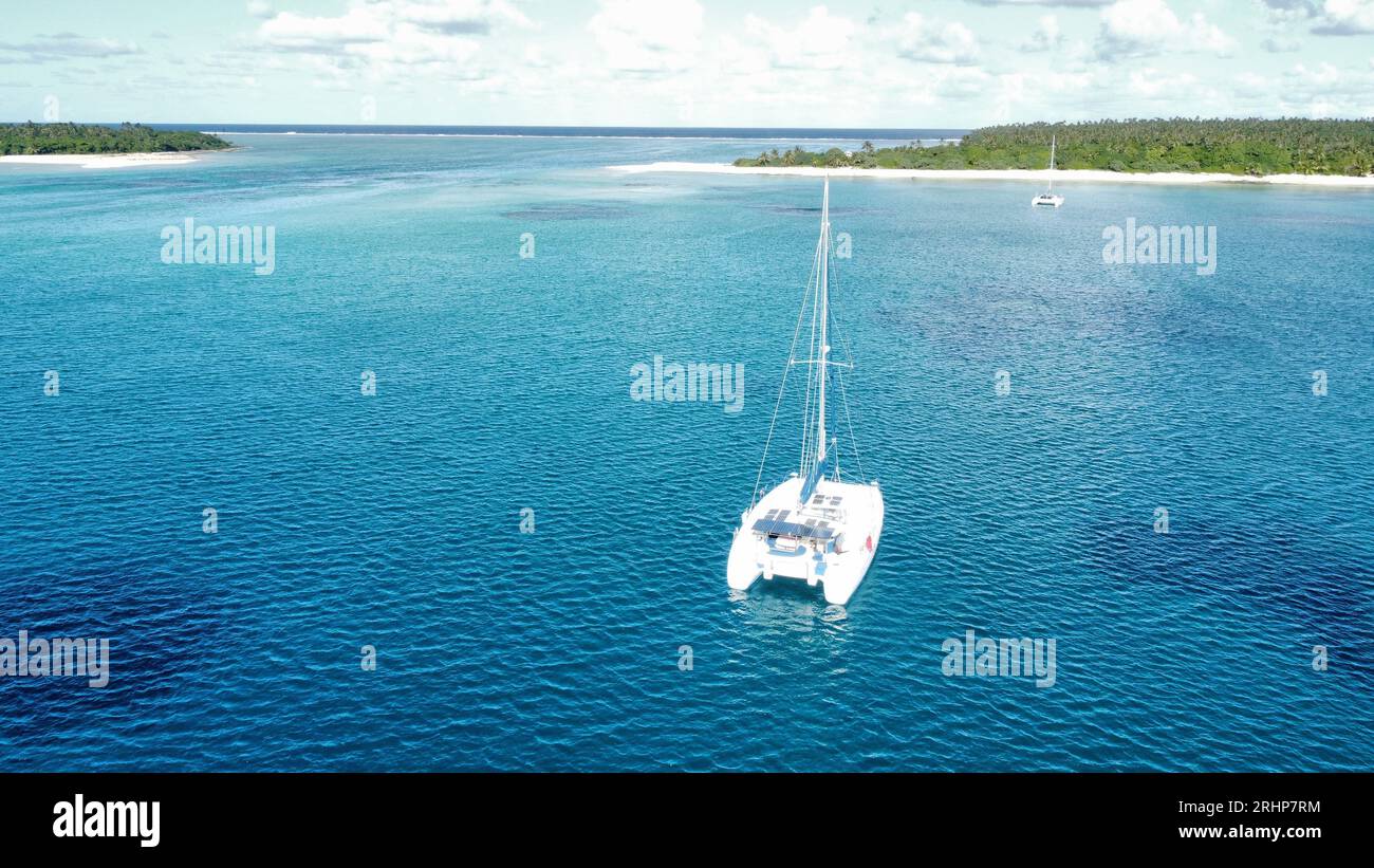 Aerial views of different islands in the Kingdom of Tonga Stock Photo ...