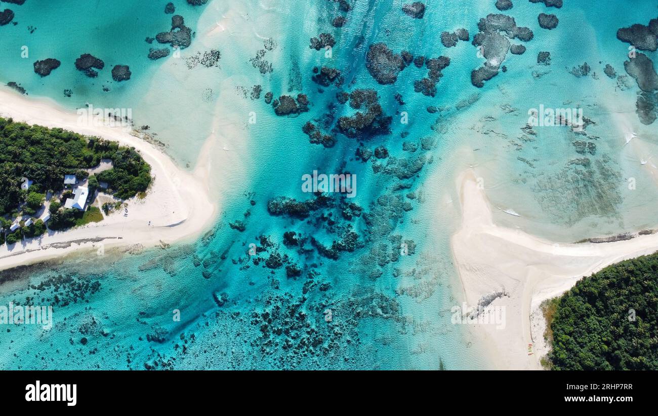 Aerial views of different islands in the Kingdom of Tonga Stock Photo ...