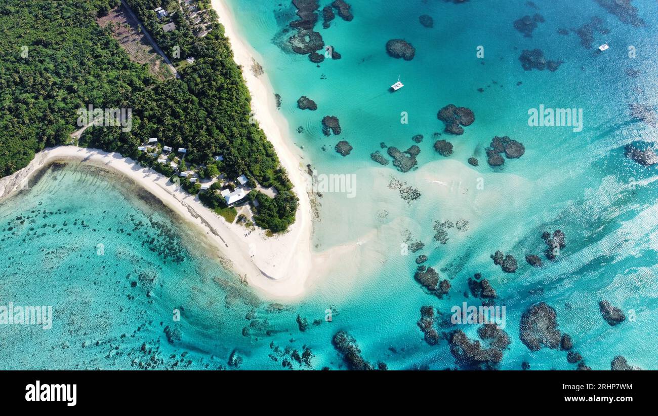 Aerial views of different islands in the Kingdom of Tonga Stock Photo ...