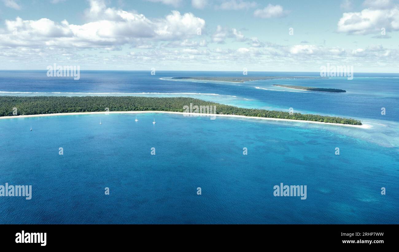 Aerial views of different islands in the Kingdom of Tonga Stock Photo ...