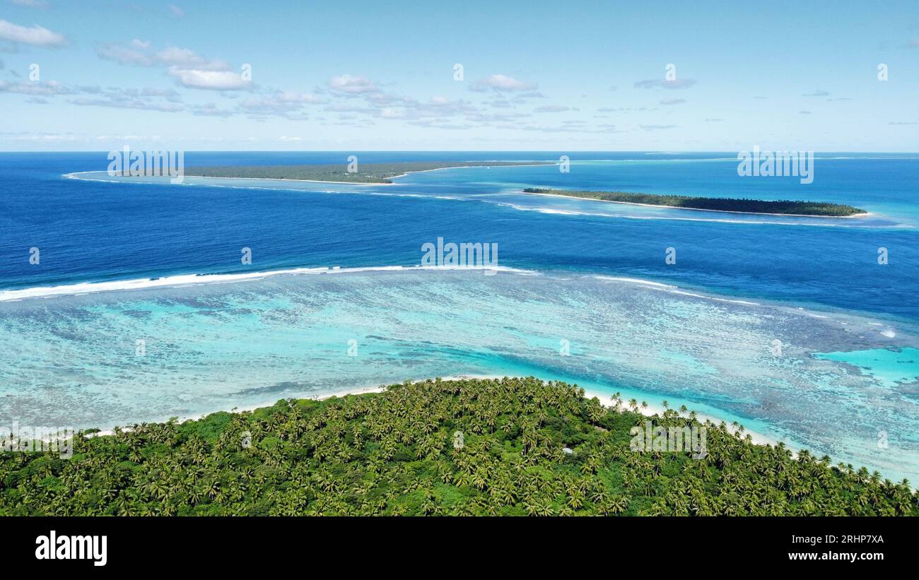 Aerial views of different islands in the Kingdom of Tonga Stock Photo ...