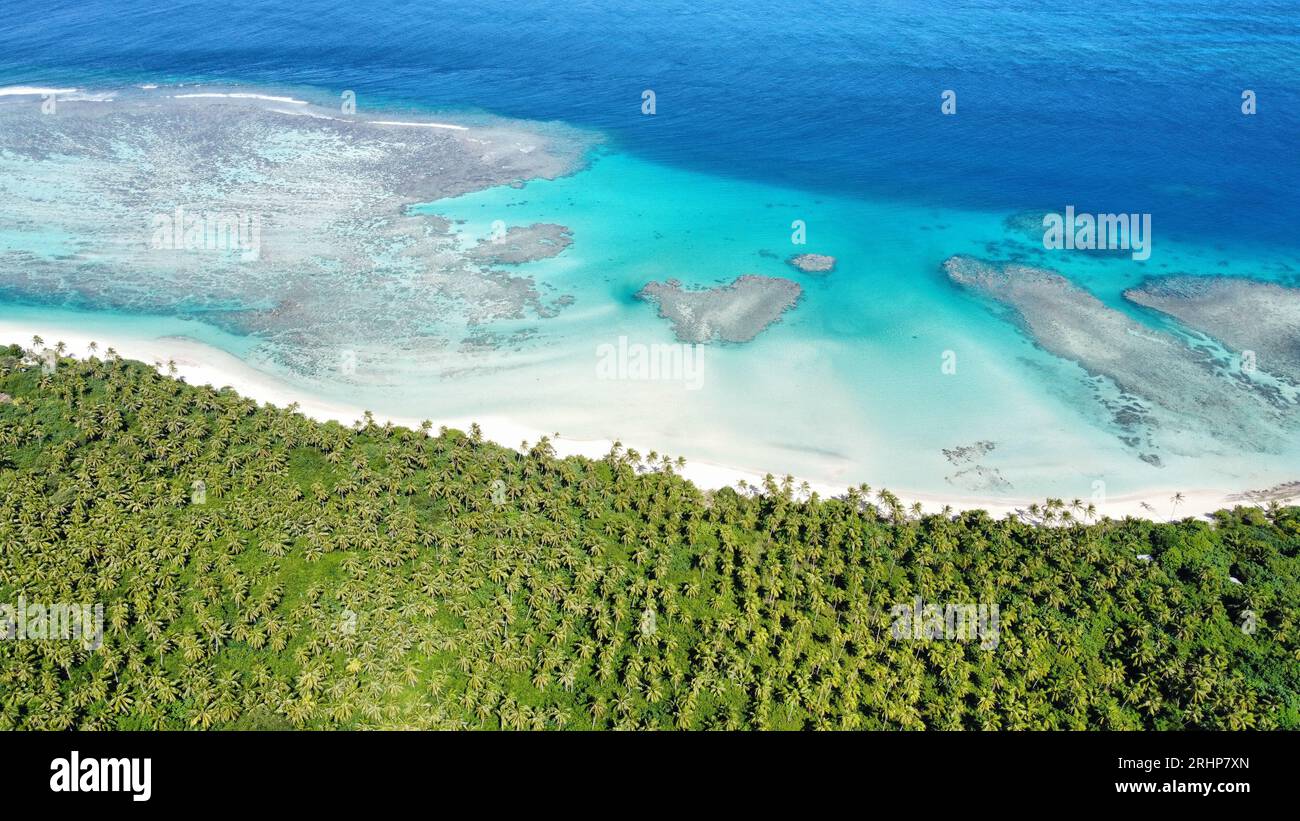 Aerial views of different islands in the Kingdom of Tonga Stock Photo ...