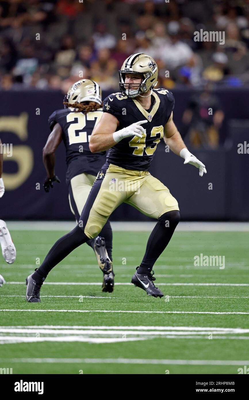 New Orleans Saints linebacker Ryan Connelly (43) during an NFL ...