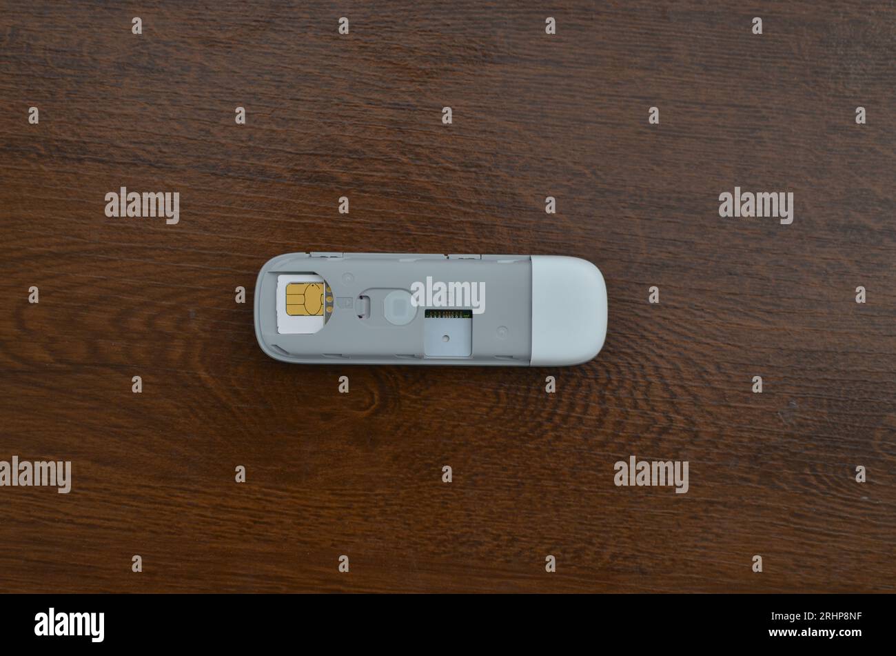 Latest generation USB 5G modem close for internet connection, allowing ...