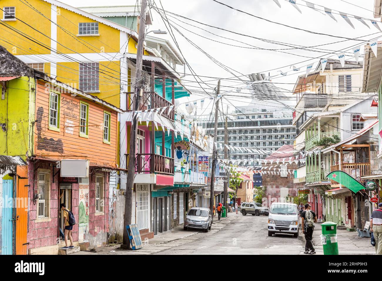 Caribbean dominica roseau traditional architecture hi-res stock ...