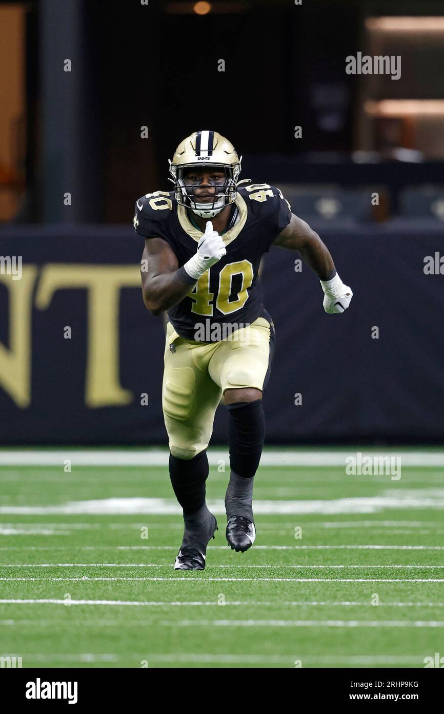 New Orleans Saints linebacker Nick Anderson (40) during an NFL ...