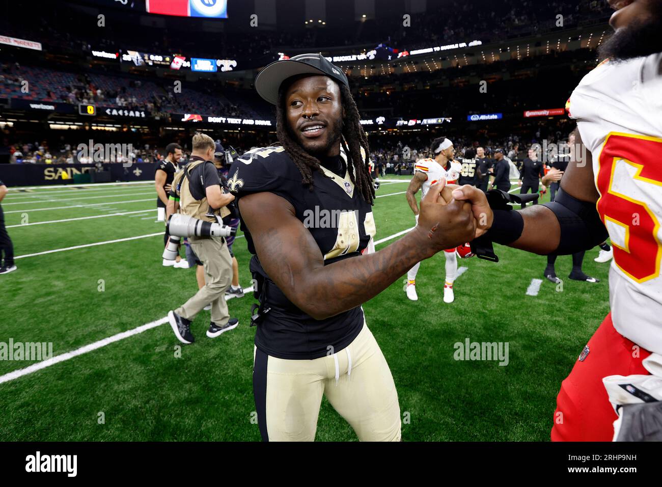 New Orleans Saints running back Alvin Kamara (41) after an NFL ...