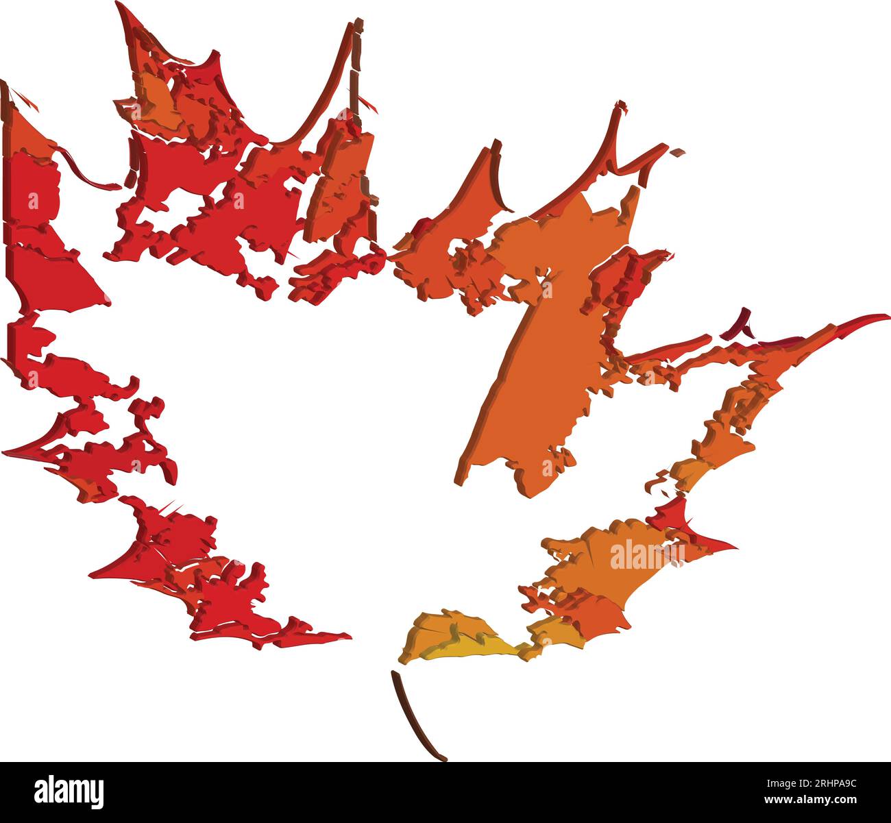 Autumn colours oak leaf Stock Vector Images - Alamy