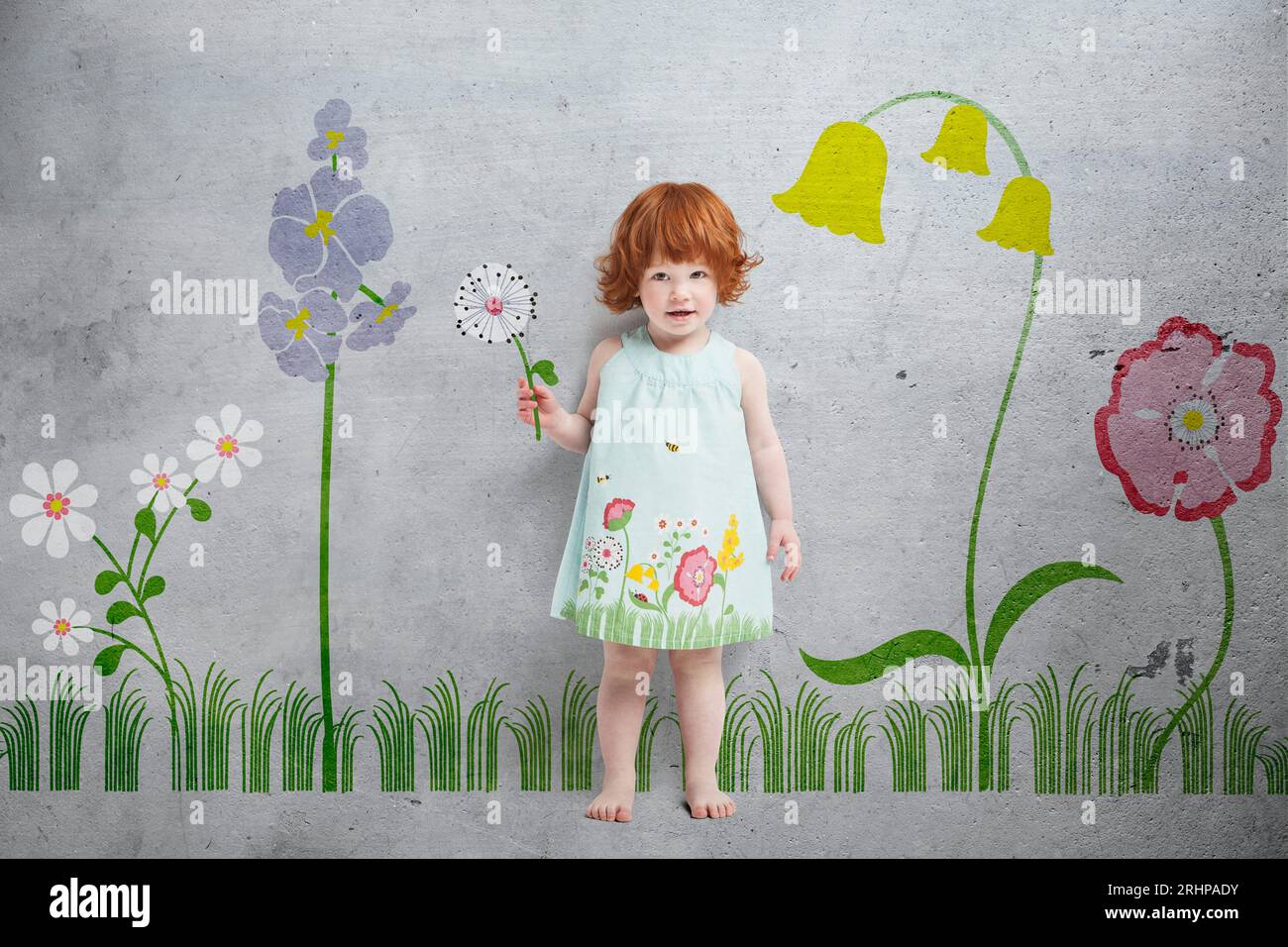 Child leaning against wall hi-res stock photography and images - Alamy