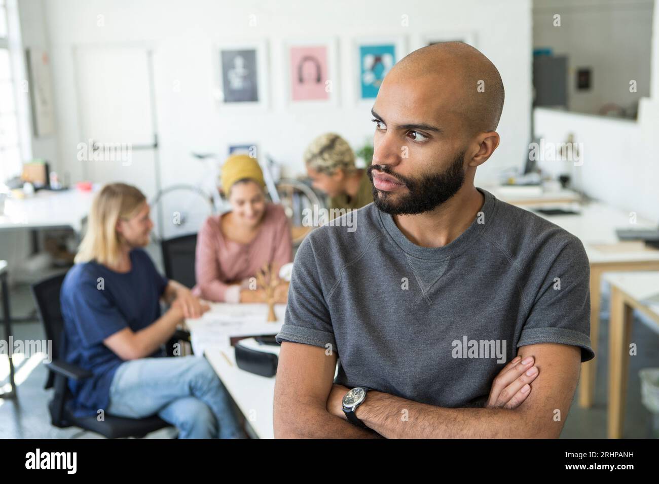 Folded arms behind back hi-res stock photography and images - Alamy