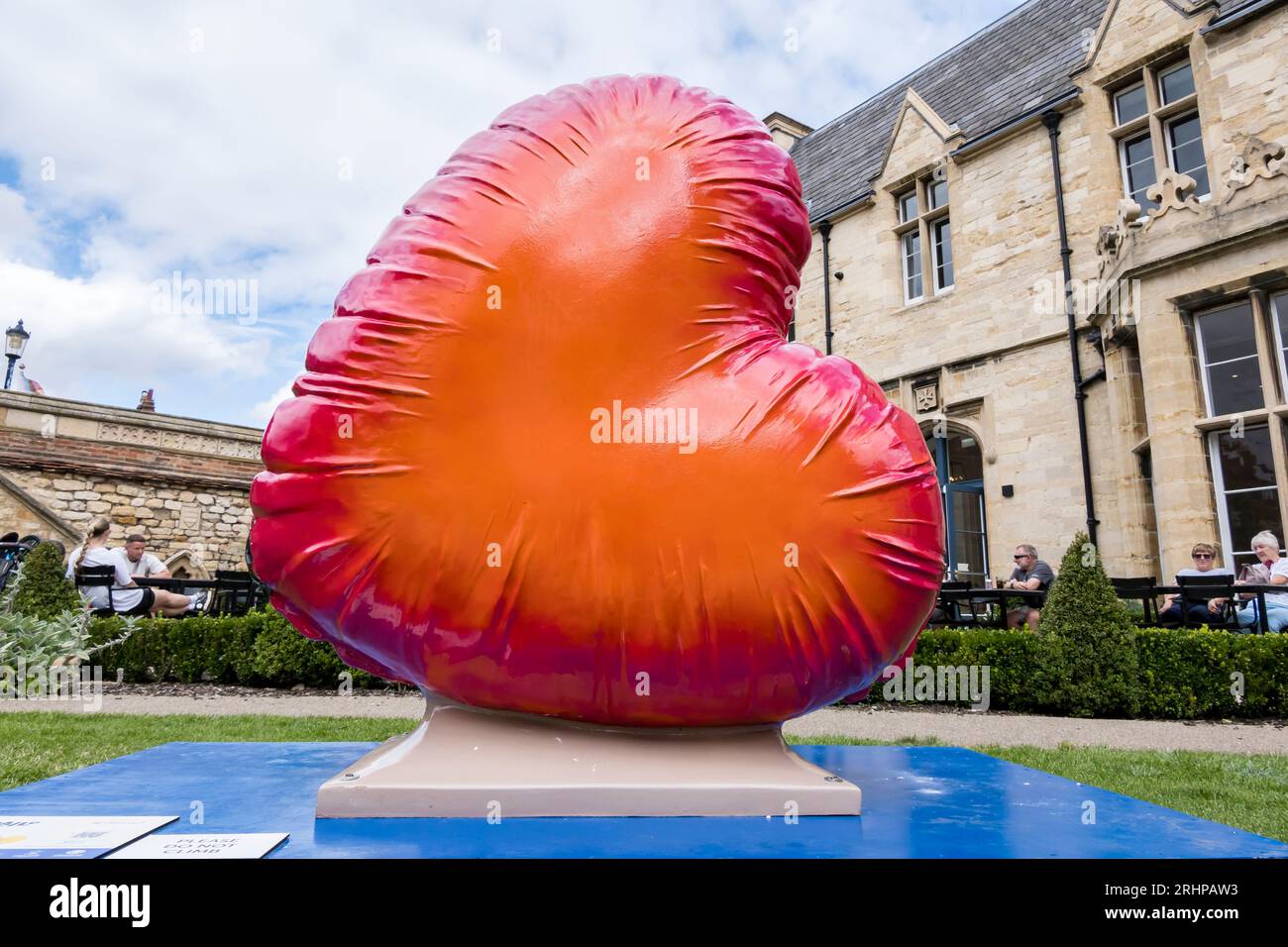 Pass it on big red balloon heart at Lincoln cathedral, St Barnabas ...