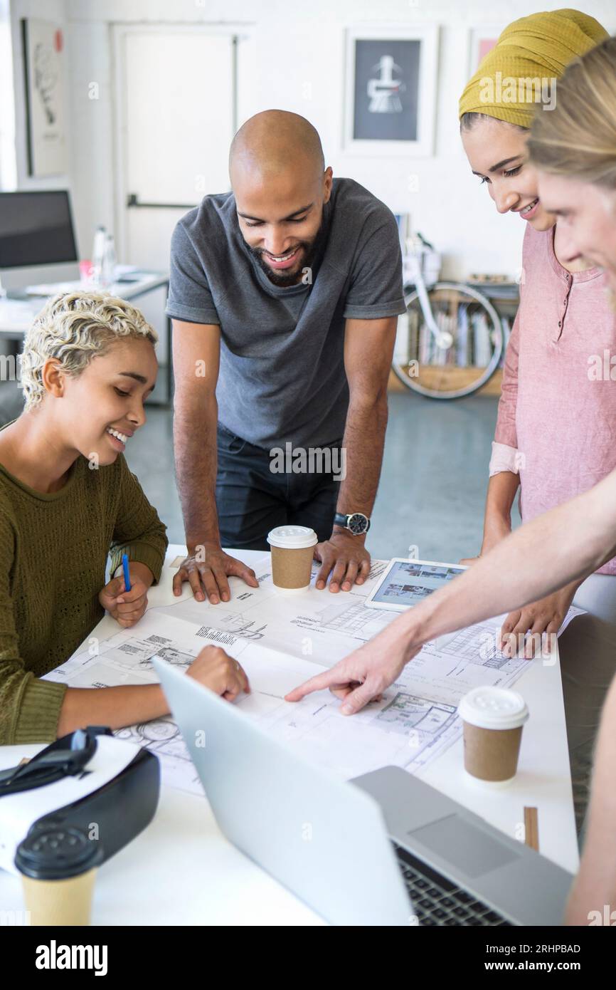 Young people, presentation Stock Photo - Alamy