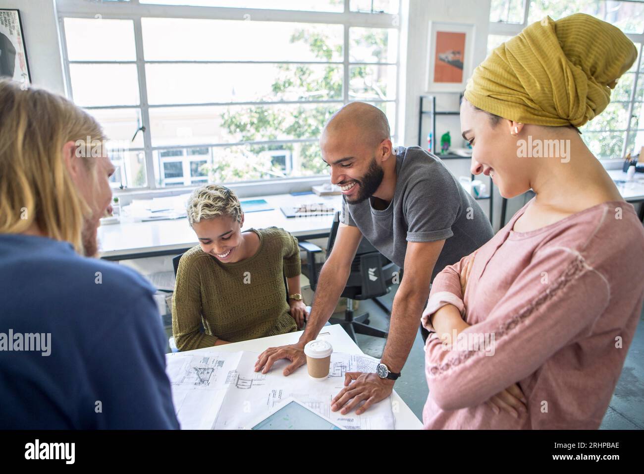 Young people, presentation Stock Photo - Alamy