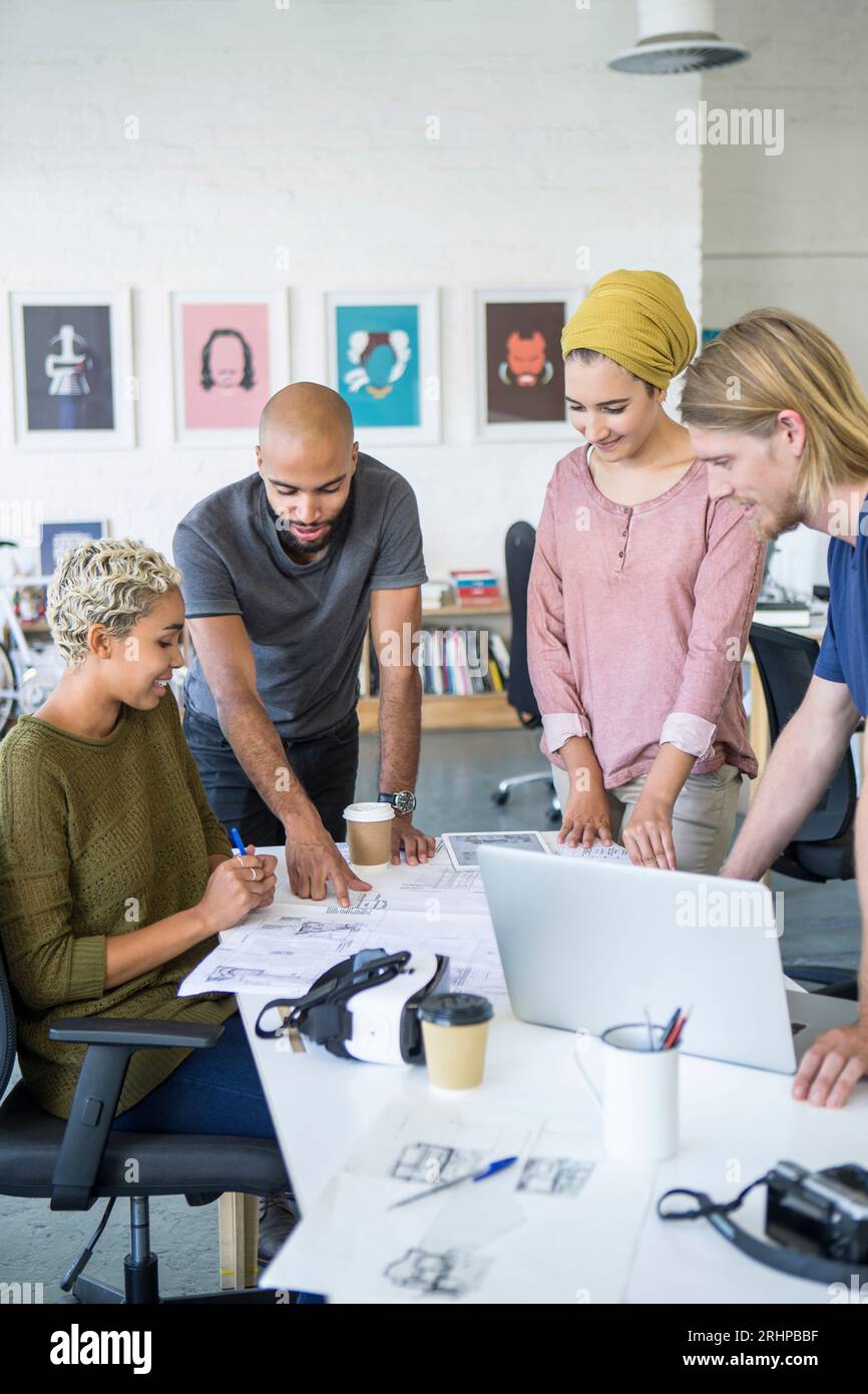 Young people, presentation Stock Photo - Alamy